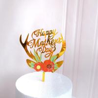 China Garland Happy Birthday Acrylic Cake Topper Decorations W12.5cm for sale