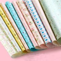 China Recycled Yellow Flower Patterned Kraft Wrapping Paper 2m Wrapping Paper for sale