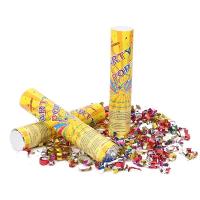 China Gold Metallic Foil Streamer Party Confetti Cannon 20cm Disposable for sale