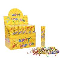 China Gold Metallic Foil Streamer Party Confetti Cannon 20cm Disposable for sale