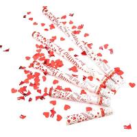 China 30cm Red Heart Foil Party Confetti Cannon Shooter Outdoor Indoor Use for sale
