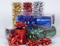 China 100% Polyester Curly Star Bow Gift Wrap Ribbon Set 0.5cm For Birthday Decoration for sale