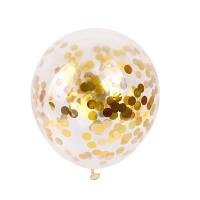 China Latex Transparent Glitter Balloons Round 18 Inch Confetti Balloons for sale