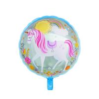 China Female Male Rainbow Unicorn Foil Balloon Helium 18 Inch Stuffing Balloons for sale
