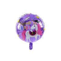 China Female Male Rainbow Unicorn Foil Balloon Helium 18 Inch Stuffing Balloons for sale