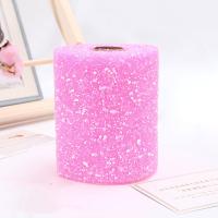 China White Snow Dots Organza Tulle Rolls Wrapping Mesh Fabric 15cm X 5 Yards for sale