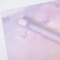 China 85GSM CMYK Printed Butterfly Florist Wrapping Paper Rolls For Girls Gift Packing for sale