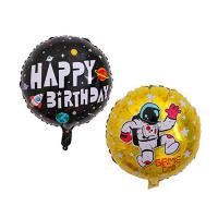 China Outer Space Themed Foil Mylar Party Balloons Astronaut Rocket Pattern 5Pcs for sale