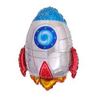 China Outer Space Themed Foil Mylar Party Balloons Astronaut Rocket Pattern 5Pcs for sale