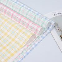 China Bicolor Check Flower Wrap Sheets 58cmX58cm Plastic Film Creative for sale