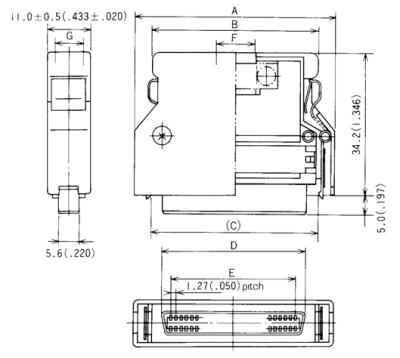 China EMI Shielded Cable Mount Socket 3M P50-068-DDS-EA Compatible with 28 or 30 AWG Stranded Wire Applications for sale