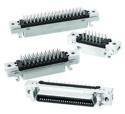 China Mini D Ribbon MDR connector 3M 10268-R21TS shielded vertical boardmount compliant pin receptacle design for sale