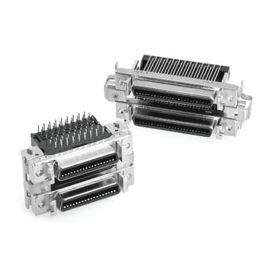 China Right Angle Boardmount Mini D Ribbon Connector 3M 10268-M218PE with Zinc Alloy Body and Steel Shroud for sale