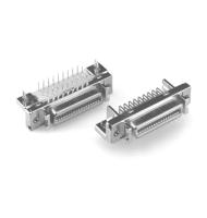 China Mini D Ribbon MDR Connectors Boardmount Thru Hole Right Angle Shielded 3M N10250 5242PC 102 Series for sale