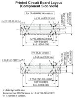 China Vertical stacking boardmount plug connector 3M P50-050P-S24-EA with 0050 inch pitch and phosphor bronze contacts for sale