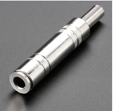 China 1 quarter inch stereo jack connector durable metal design for audio cables Adafruit Industries 1804 for sale