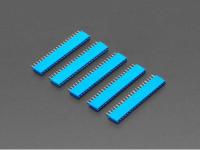 China Five pack 20 pin female headers 01 pitch blue housing connectors for perf board and wiring Adafruit Industries 4156 for sale