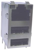 China Signal Conditioning and EMI Suppression RJ45 Dual USB Connector ABRACON ARJE-0029 for 10 100 Base T Network for sale