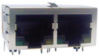 China RJ45 10 100 1000 Base TX Tab Down 1x2 Jack Magnetic Module ABRACON ARJ12A MCSD MU2 Ethernet Connector for sale