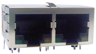 China RJ45 10 100 1000 Base TX Tab Down 1x2 Jack Magnetic Module ABRACON ARJ12A MCSD MU2 Ethernet Connector for sale