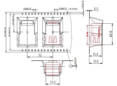 China Surface mount device RJ45 connector ABRACON ARJ102S-T featuring integrated magnetics and metal fingers for sale