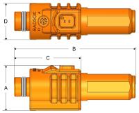 China quick mating compression lug Amphenol SLPRA25CPSB with 360 rotating plug and RADSOK R4 Technology for sale