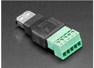 China Secure USB A Female Socket Connection to 5 Pin Terminal Block Using Adafruit Industries 3629 Adapter Easily for sale