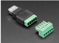 China Secure USB A Female Socket Connection to 5 Pin Terminal Block Using Adafruit Industries 3629 Adapter Easily for sale