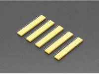 China Pack of 5 Female Headers Yellow 20 Pin 01 Pitch Connector Adafruit Industries 4158 for Circuit Boards for sale