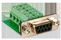 China DB9 Female to Terminal Block Connector ADVANTECH BB-DGB9FT with Clear Labeling and 9 Separate Connection Points for sale