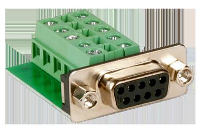 China DB9 Female to Terminal Block Connector ADVANTECH BB-DGB9FT with Clear Labeling and 9 Separate Connection Points for sale