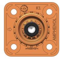 China Quick lock compression lug Amphenol SLPHPM10BSR1 featuring copper alloy contacts for heavy equipment for sale
