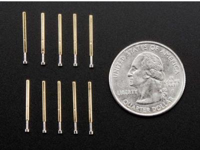 China Spring loaded pogo pins cupped head design slim 1 millimeter body diameter Adafruit Industries 2428 ideal for testing jigs for sale