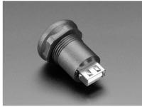 China USB C Jack to USB A Host Round Panel Mount Adapter Adafruit Industries 4259 for Standard Panel Holes for sale