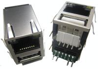 China ABRACON ARJ 169 RJ45 10 100 Base T USB Combo Connector Featuring Extended Temperature Range and LEDs for sale