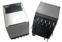 China ABRACON ARJ-148 Vertical RJ45 Single Port Connector Featuring Signal Isolation and LEDs for Network Interface Cards for sale
