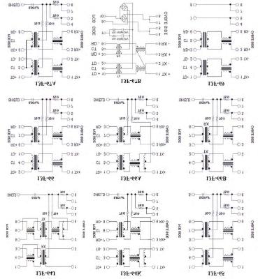 China network connectivity with ABRACON ARJ11B-MASAT-LU2 RJ45 10 100 Base-T Jack integrated magnetic module for sale