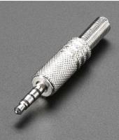 China Flexible spring strain relief 3.5mm 4 pole trrs plug metal design Adafruit Industries 1799 for audio repair for sale