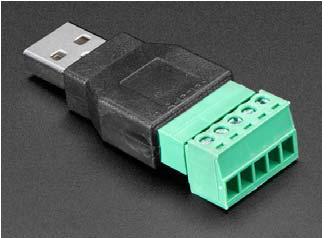 China USB A Male Plug Adapter with Screwdriver Operated Terminal Block Adafruit Industries 3628 Connector for sale