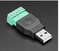 China USB A Male Plug Adapter with Screwdriver Operated Terminal Block Adafruit Industries 3628 Connector for sale