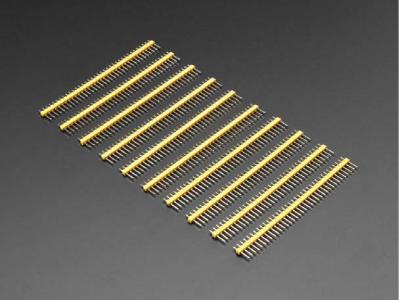 China Pack ten yellow break away male headers 36 pins 01 pitch Adafruit Industries 4152 ideal for perf board soldering for sale