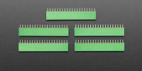 China 5 pack green 20 pin 01 inch female header Adafruit Industries 4159 perfect for soldering perf boards for sale