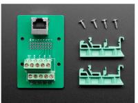 China Compact DIN Rail RJ45 to Terminal Block Adapter Adafruit Industries 3798 for Sensor and Display Wiring for sale