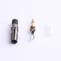 China 3.5mm Stereo Phone Plug Amphenol KS3PC-AU Featuring Black Chrome Finished Diecast Shell And PVC Tube for sale