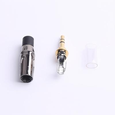 China 3.5mm Stereo Phone Plug Amphenol KS3PC-AU Featuring Black Chrome Finished Diecast Shell And PVC Tube for sale