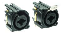 China Durable Amphenol ACJC6V BULK connectors featuring jaws cable clamp and satin nickel finish for audio for sale