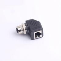 China M12 to RJ45 Adapter Amphenol RJS-12D04FF-RS8001 Featuring D Code M12 Connector and Female RJ45 Jack for sale
