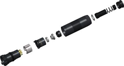 China Water Sealed 10 Conductor Breakaway Jack Amphenol AJ-137BRS Compatible with AP-137 and AP-107 Plugs for sale