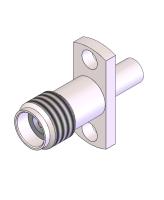 China 2 Hole Flange Adapter Amphenol 1115-6126 Featuring 50 Ohm Impedance and 2.92mm Female to SMPM Male for sale