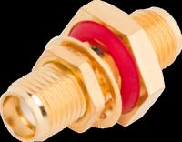 China SMA Female to Female Bulkhead Hermetic Adapter Amphenol 2991-6002 with IP68 Panel Mounting for sale